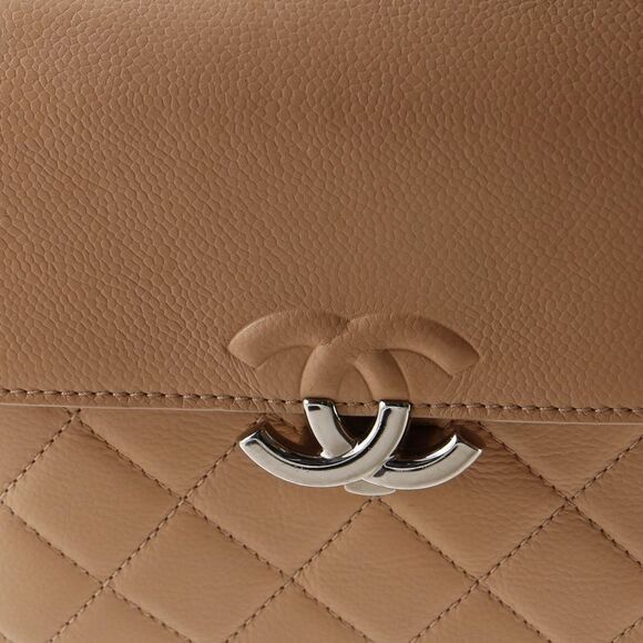 CHANEL | Bags | Chanel Cc Box Flap Bag Quilted Calfskin Small Neutral ...